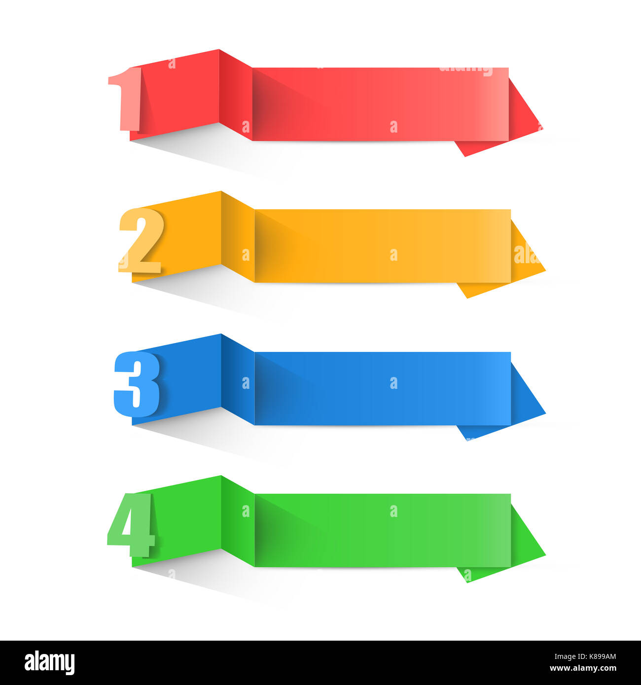 infographic origami number Stock Photo - Alamy