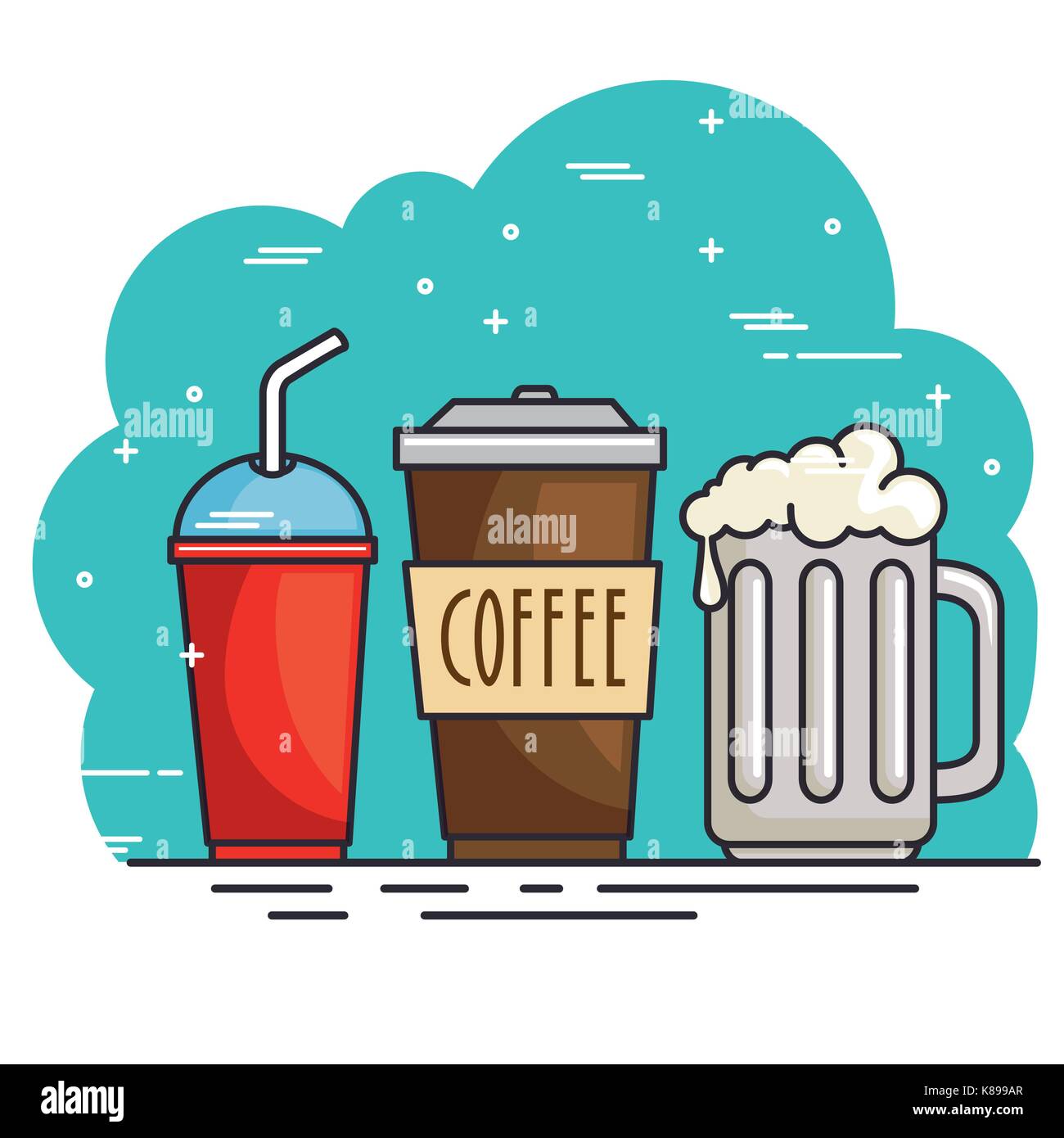 hot and cold drink vector illustration graphic design Stock Vector ...
