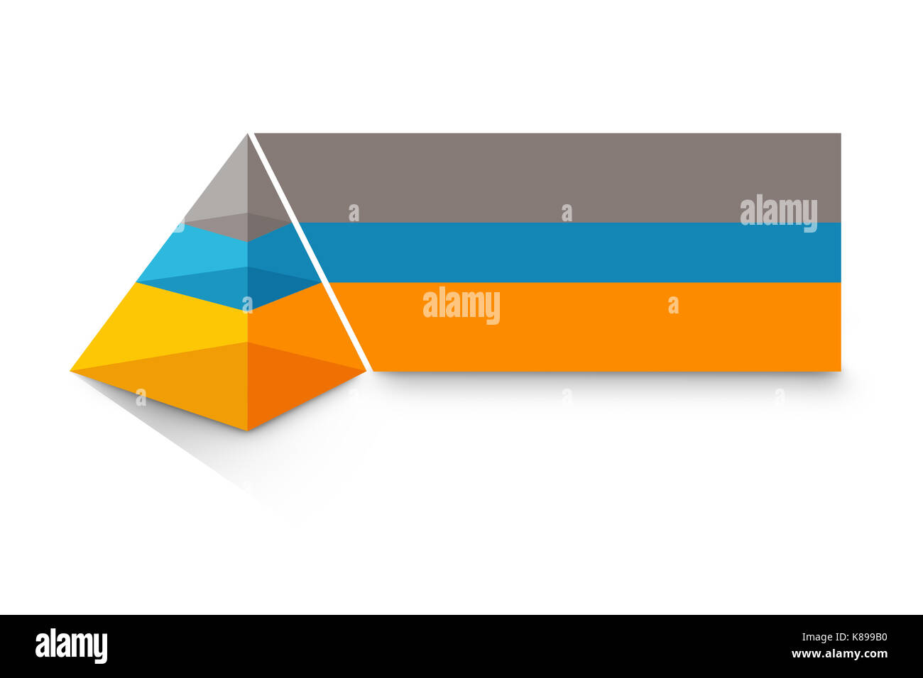infographic translucent pyramid on isolated white background Stock ...