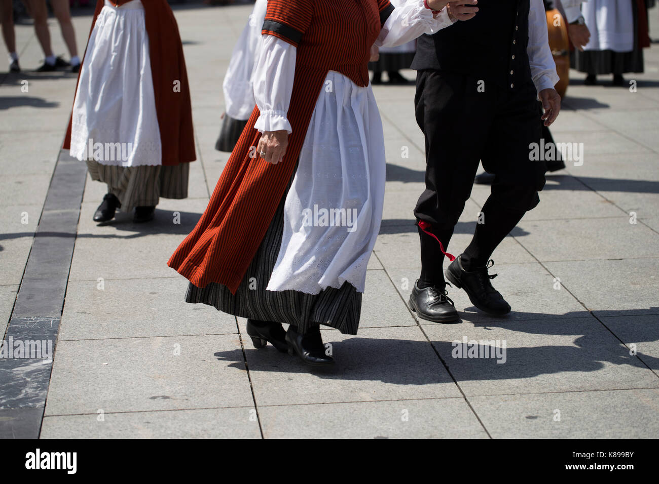 Welsh folk-dancer company Stock Photo - Alamy