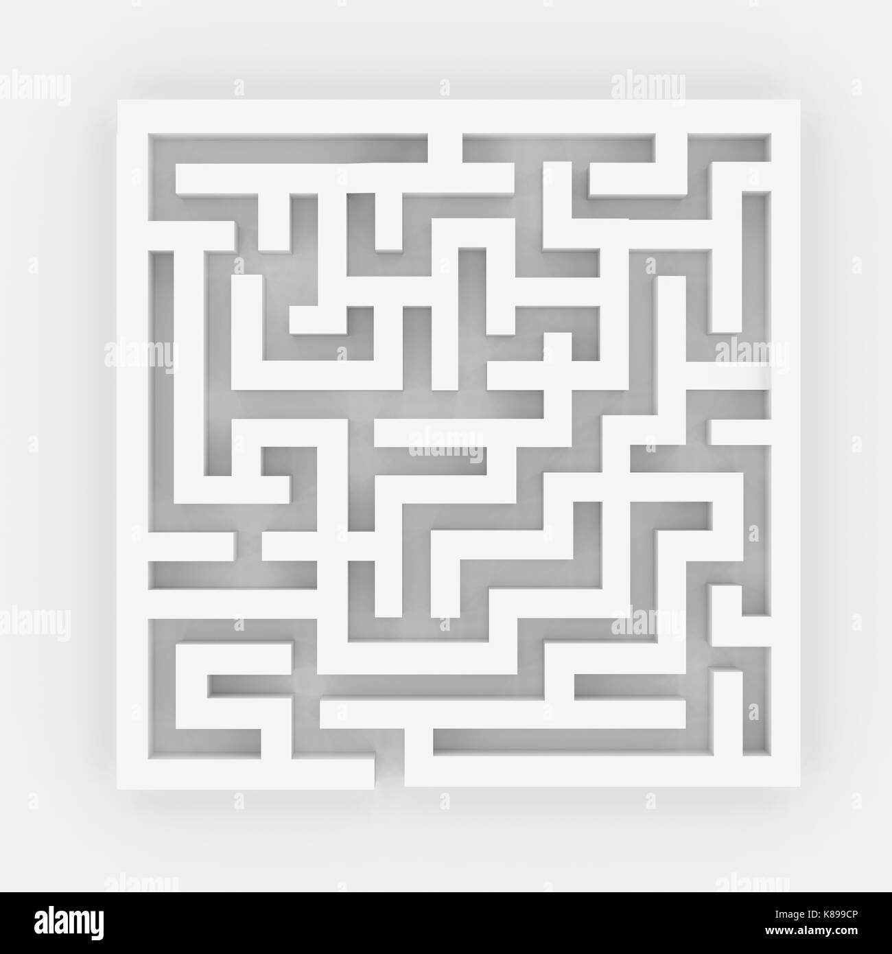 Top view white labyrinth 3d hi-res stock photography and images - Alamy