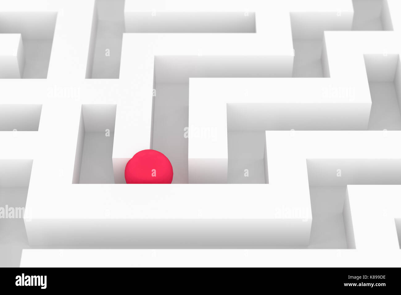 Top view white labyrinth 3d hi-res stock photography and images - Alamy