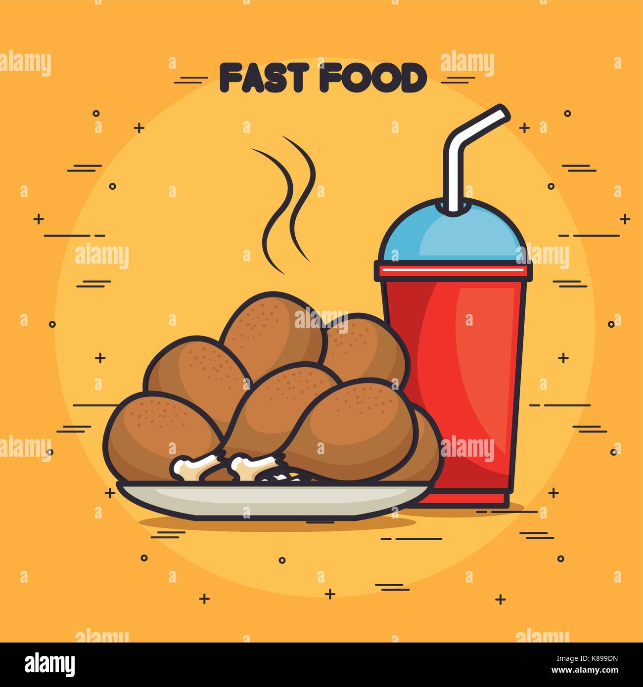 fast food vector illustration graphic design icon Stock Vector Image ...