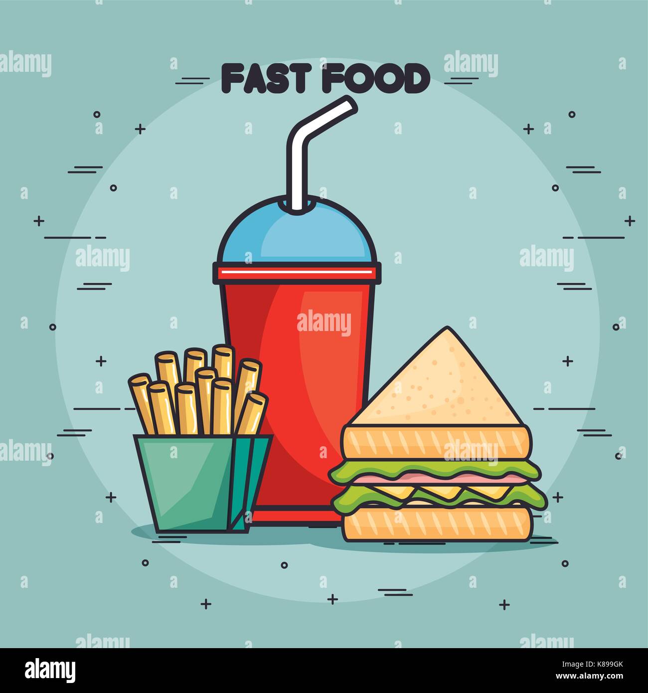 fast food vector illustration graphic design icon Stock Vector Image ...