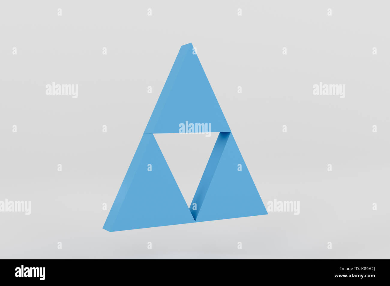 3d rendering of triangle shape for infographics design Stock Photo - Alamy