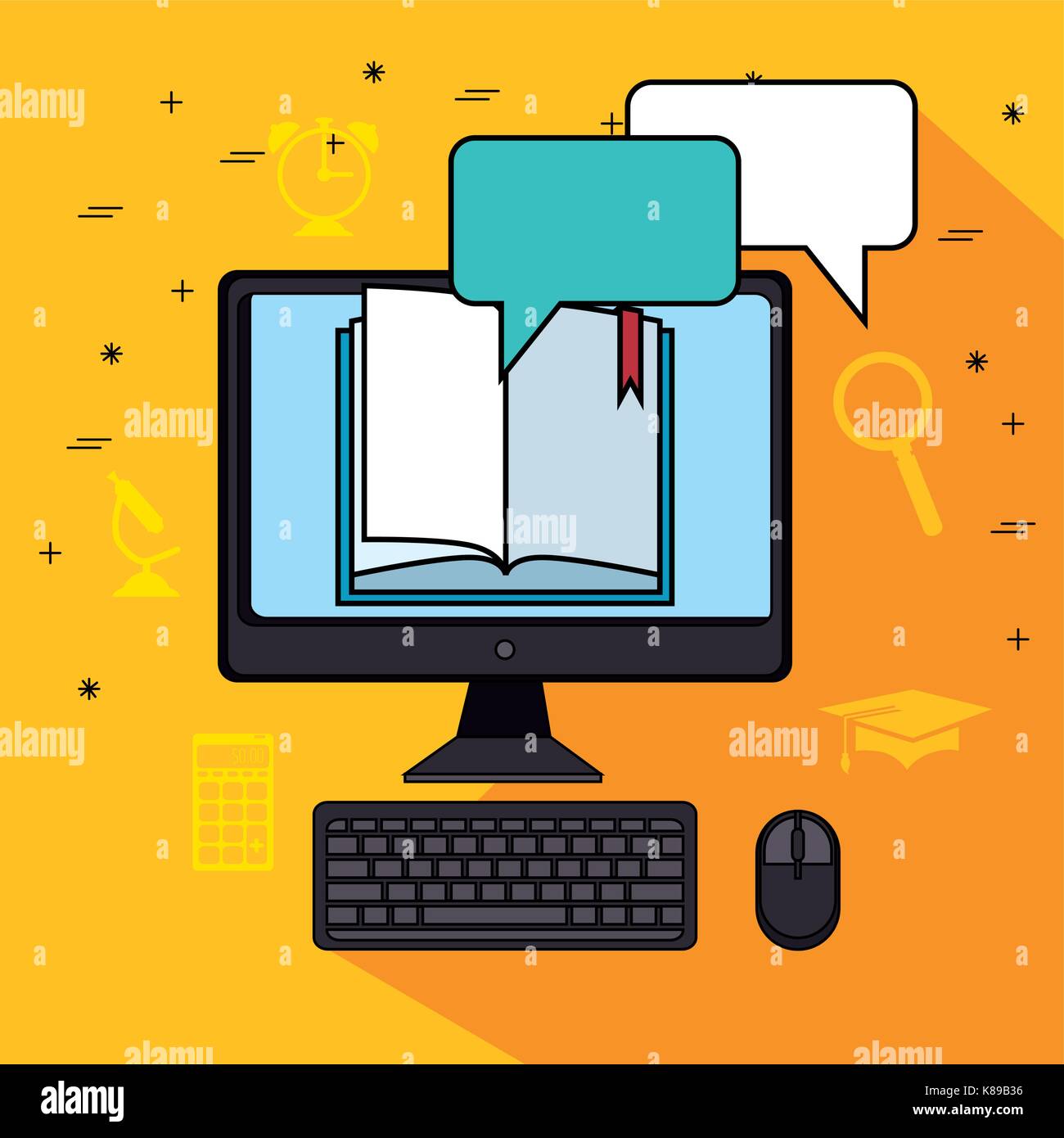 online education concept vector illustration graphic design Stock ...