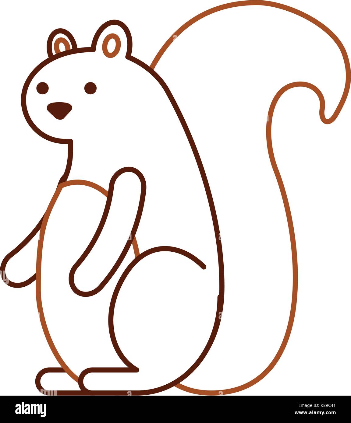 autumn season squirrel animal forest Stock Vector Image & Art - Alamy