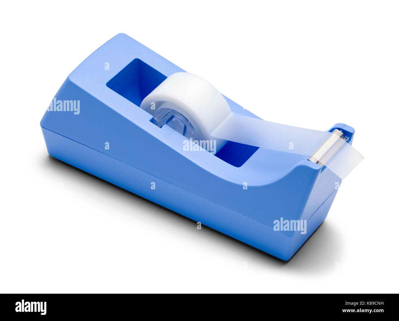 Blue Clear Tape Dispenser Isolated on White Background Stock Photo - Alamy