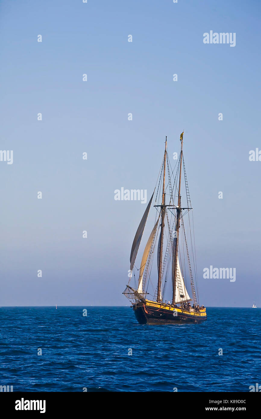 Tall Ship Spirit of Dana Point in Dana Point Harbor. This ship is a ...