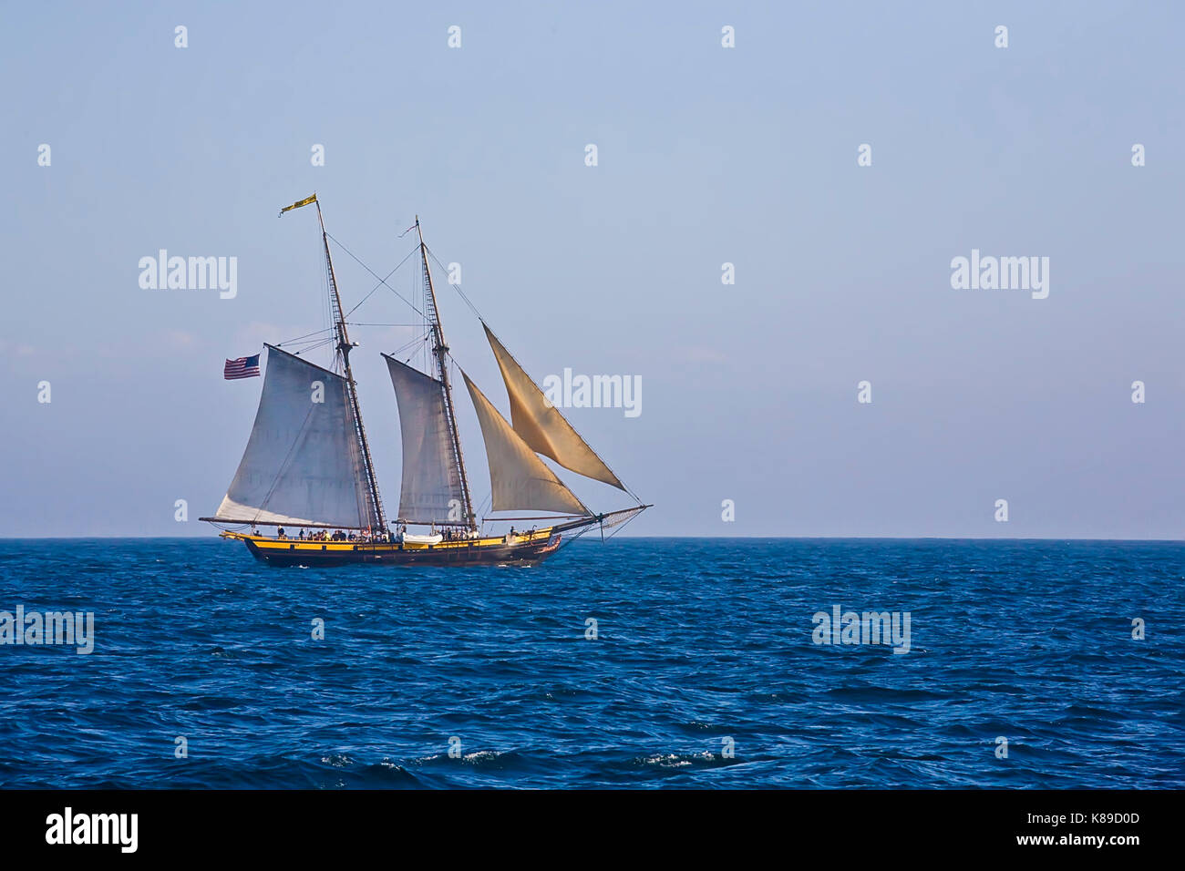 Tall Ship Spirit of Dana Point in Dana Point Harbor. This ship is a ...