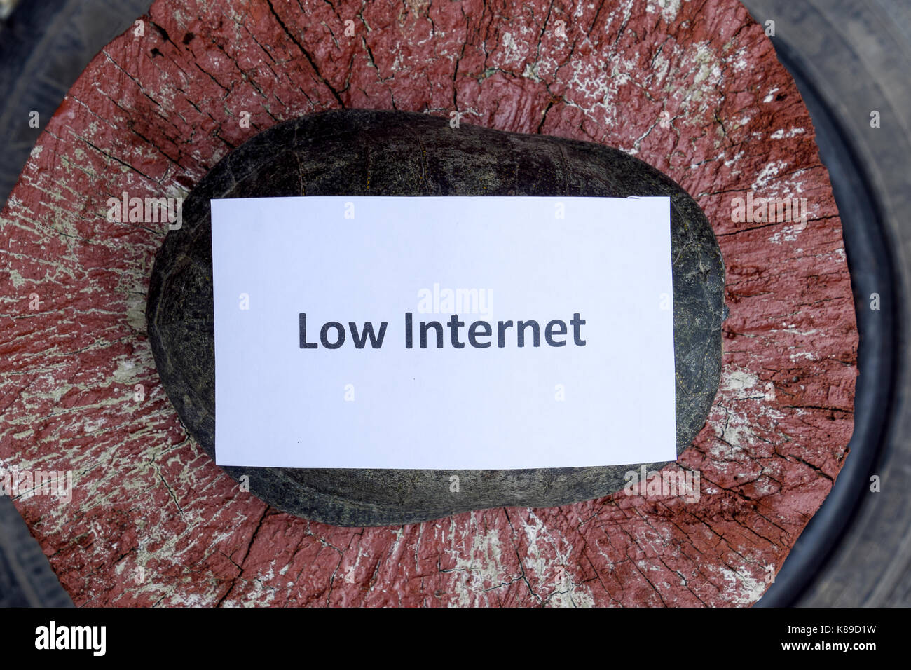 Low internet. A bad internet symbol. Low download speed. Slow internet ...