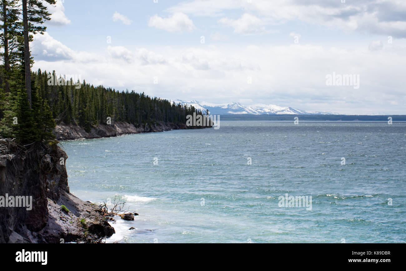 Yellowstone lake panorama view hi-res stock photography and images - Alamy