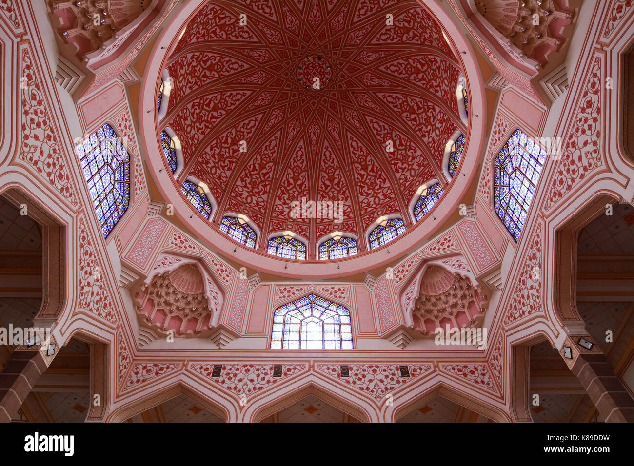 Putrajaya, Malaysia - Jul 7, 2015. Inside of Putra Mosque at downtown ...