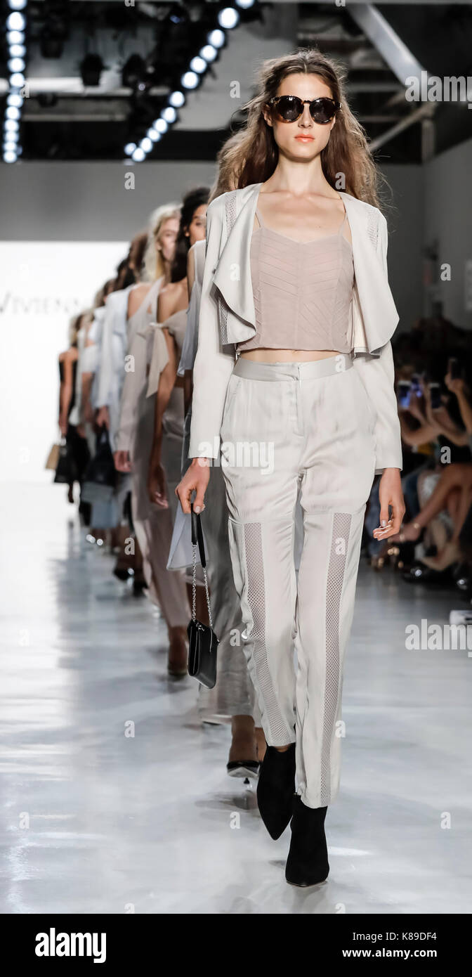 New York, NY, USA - September 10, 2017: Models walk runway for the ...