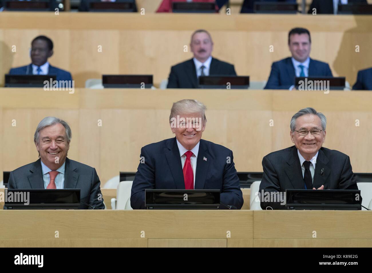 Trump and antonio guterres hi-res stock photography and images - Alamy
