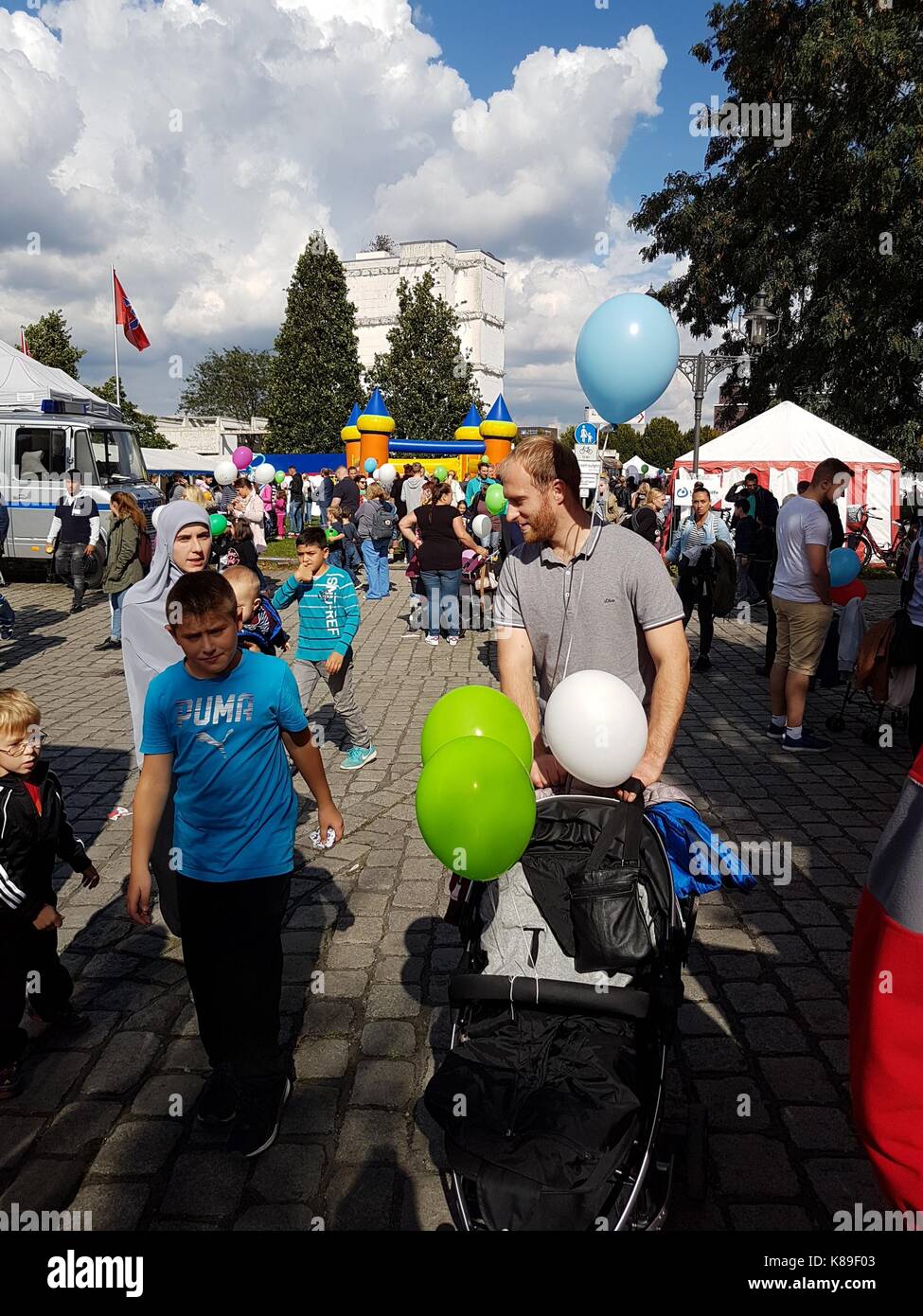Children's World day. Kids participate in games, sweepstakes, learn new ...