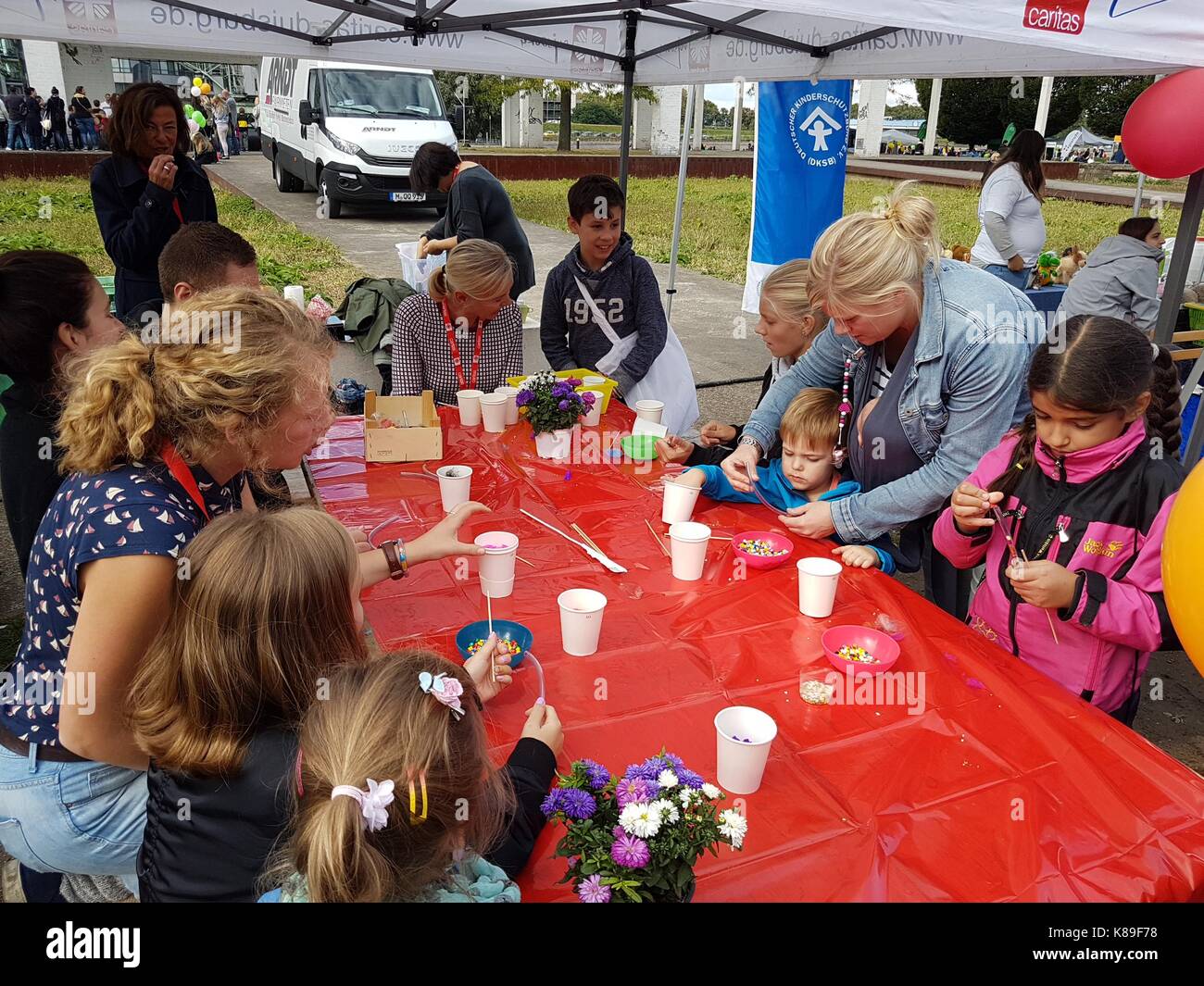 Children's World day. Kids participate in games, sweepstakes, learn new ...