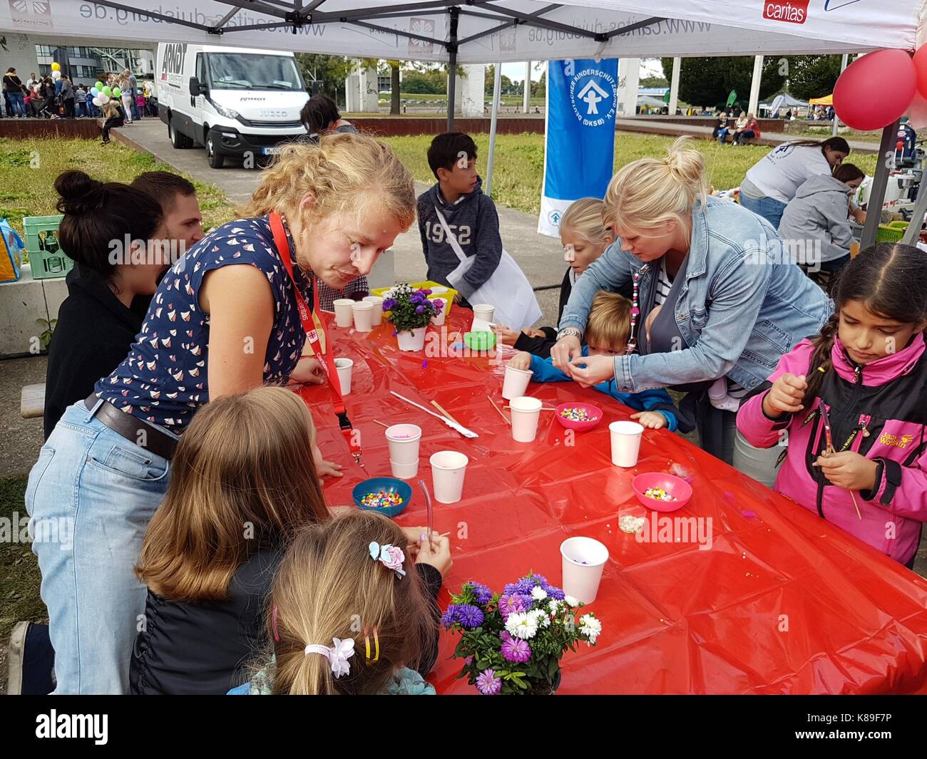 Children's World day. Kids participate in games, sweepstakes, learn new ...