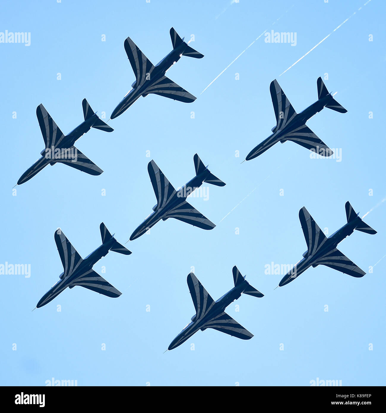 Saudi hawks aerobatic performance in hi-res stock photography and ...