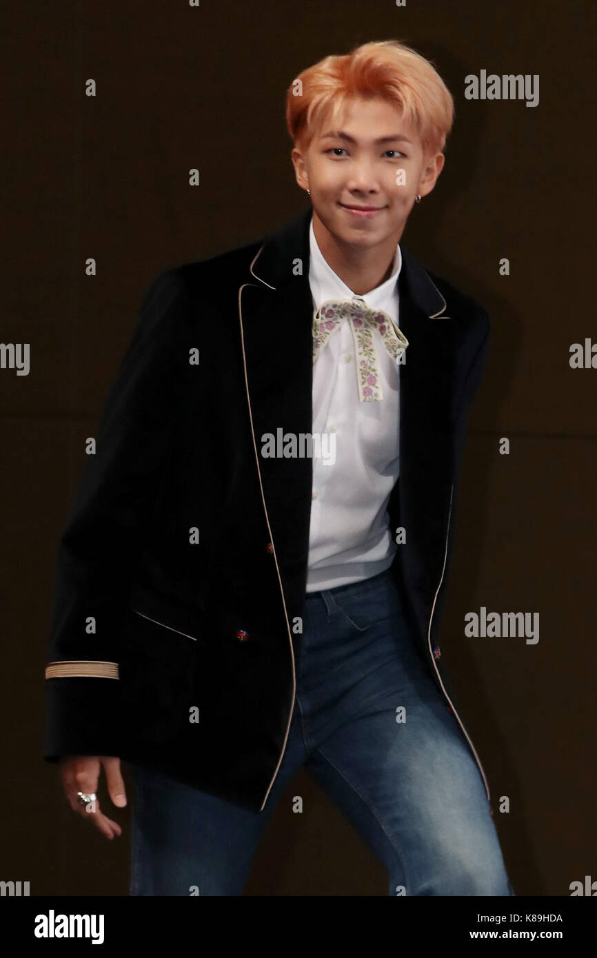 S. Korean boy group BTS Rap Monster, a member of South Korean boy group ...