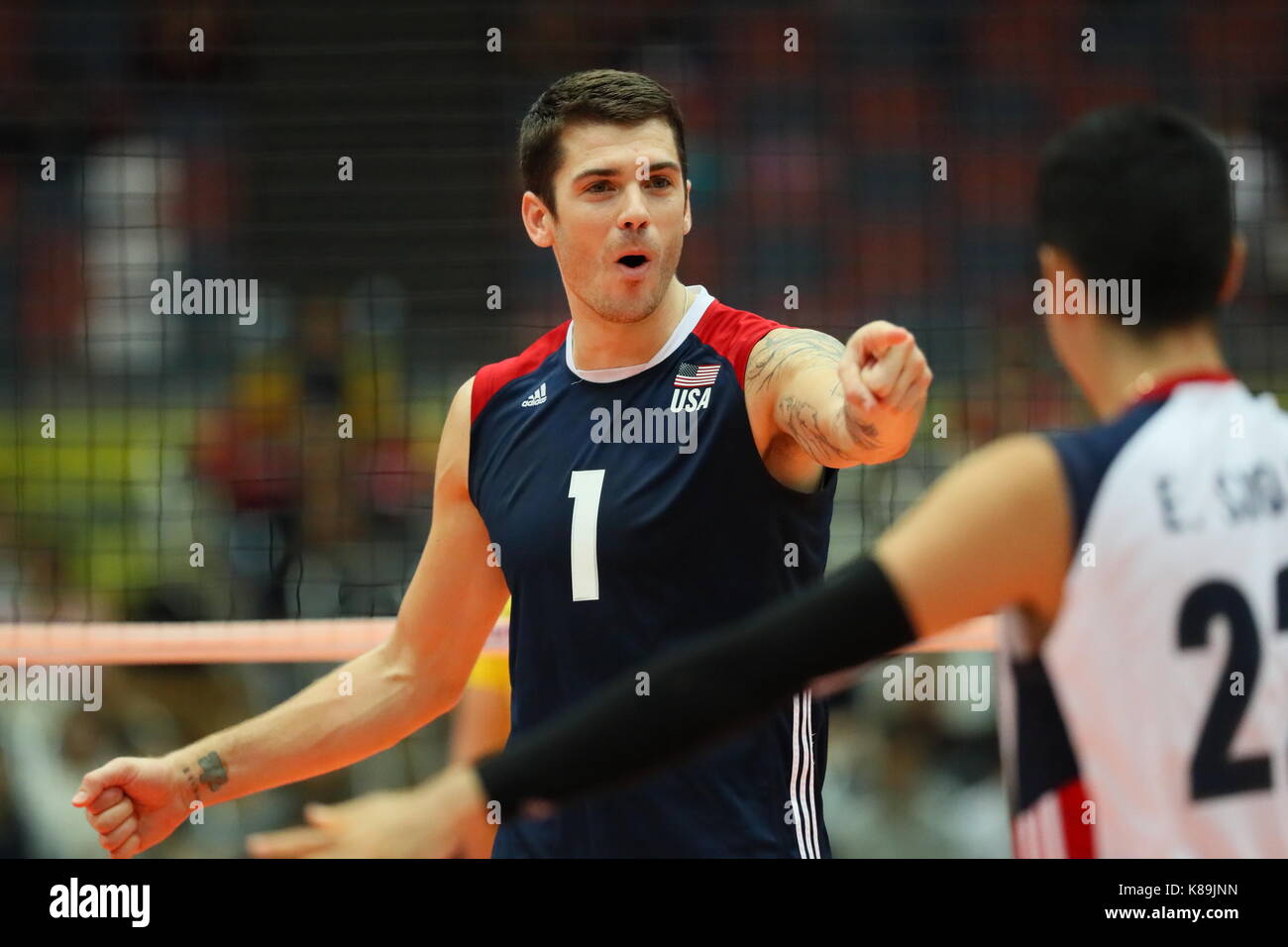 Osaka, Japan. 16th Sep, 2017. Matthew Anderson (USA) Volleyball : FIVB ...