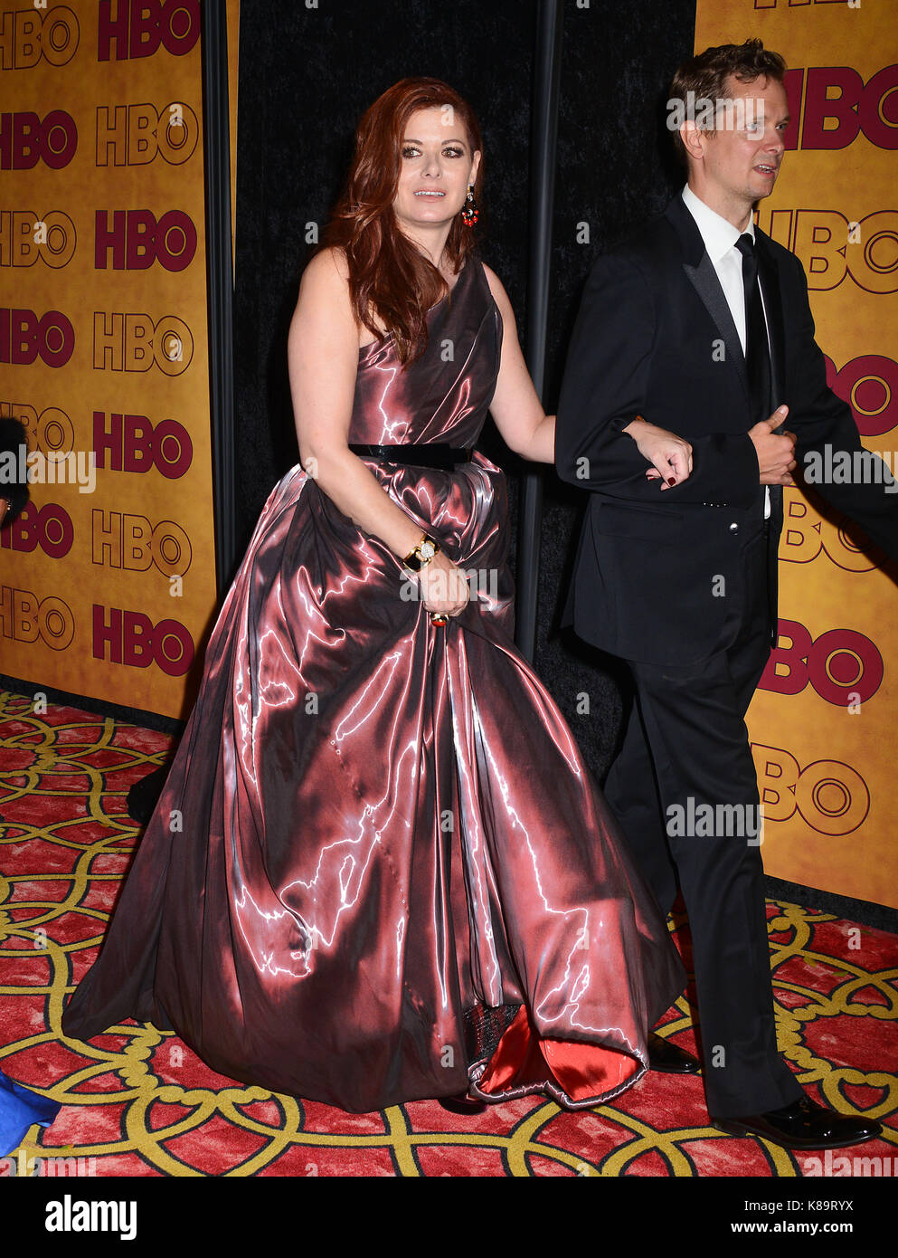 Los Angeles, USA. 17th Sep, 2017. Debra Messing 424 arriving HBO Emmy ...