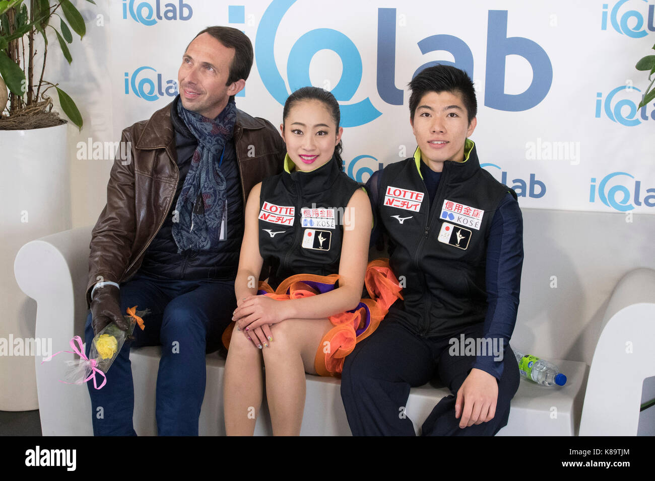 Bergamo Italy. 15th Sep, 2017. (L-R) Pascal Denis, Rikako Fukase & Aru ...