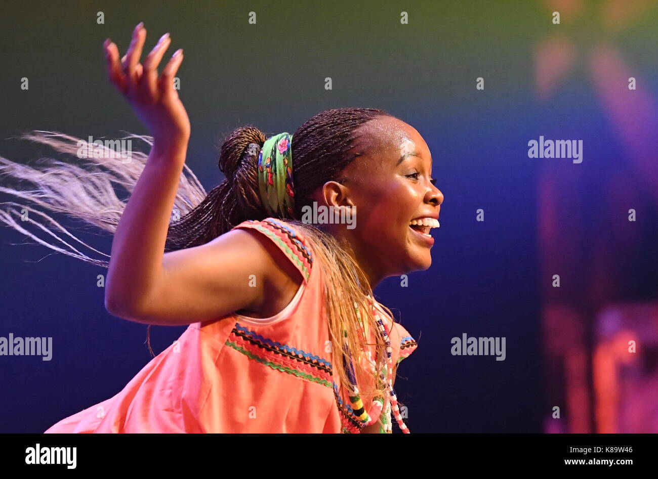 South african dancer performs during hi-res stock photography and ...