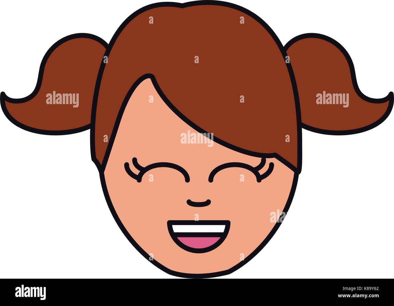 Woman smiling cartoon Stock Vector Image & Art - Alamy