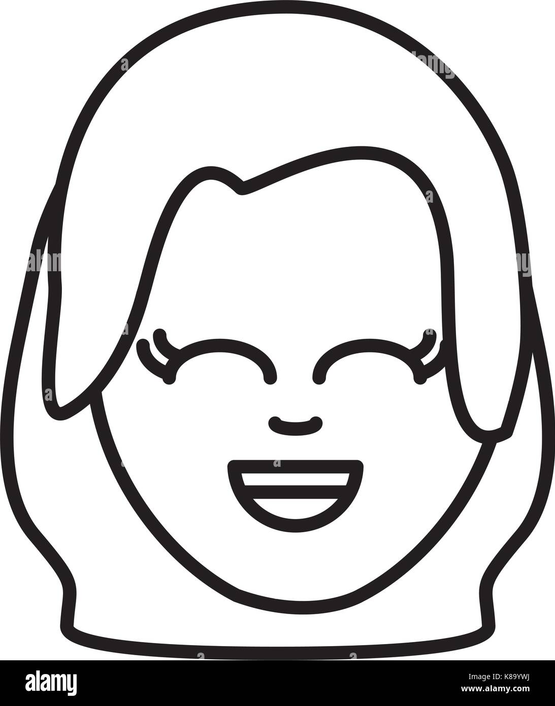 Woman smiling cartoon Stock Vector Image & Art - Alamy