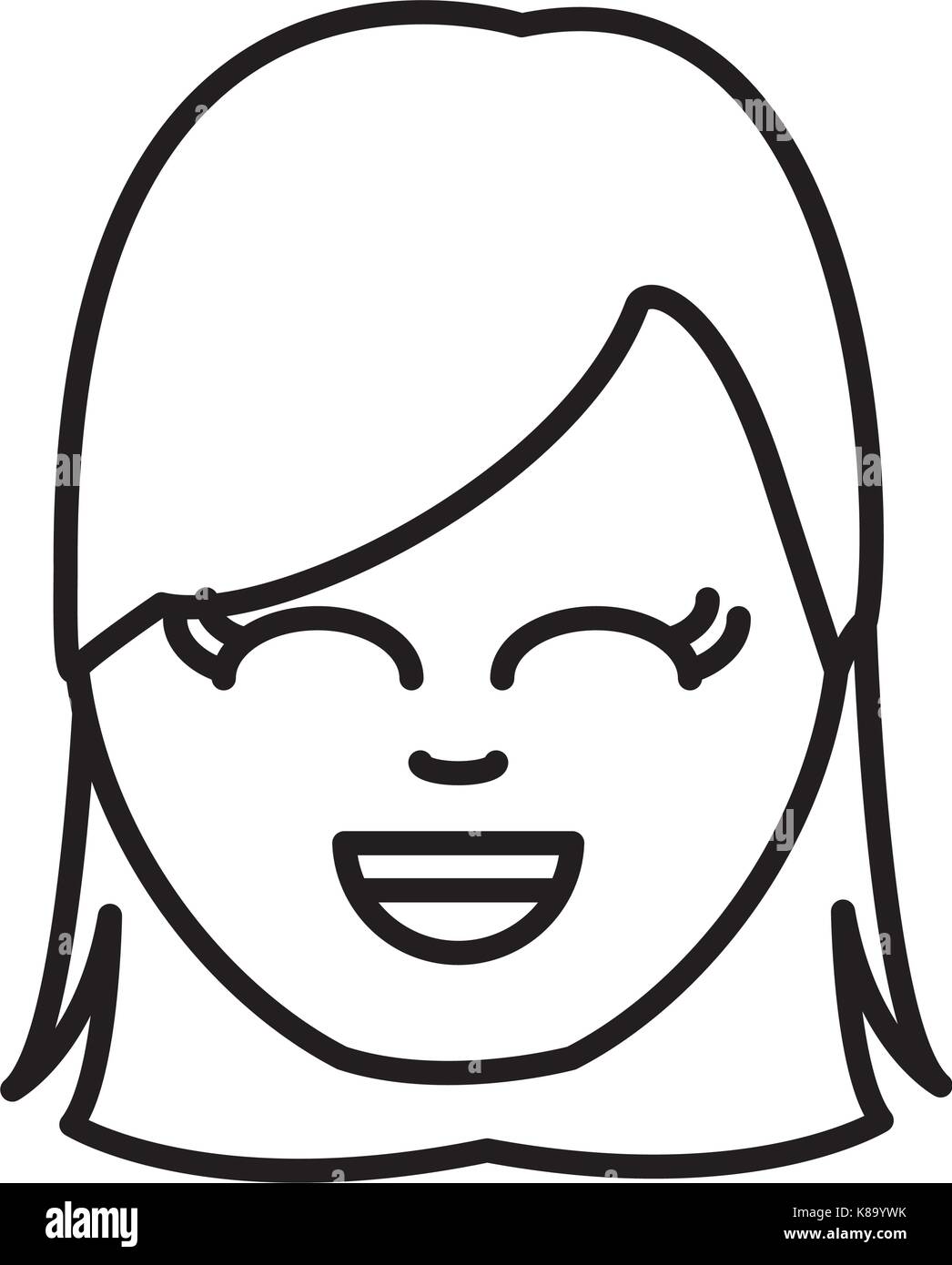 Woman smiling cartoon Stock Vector Image & Art - Alamy