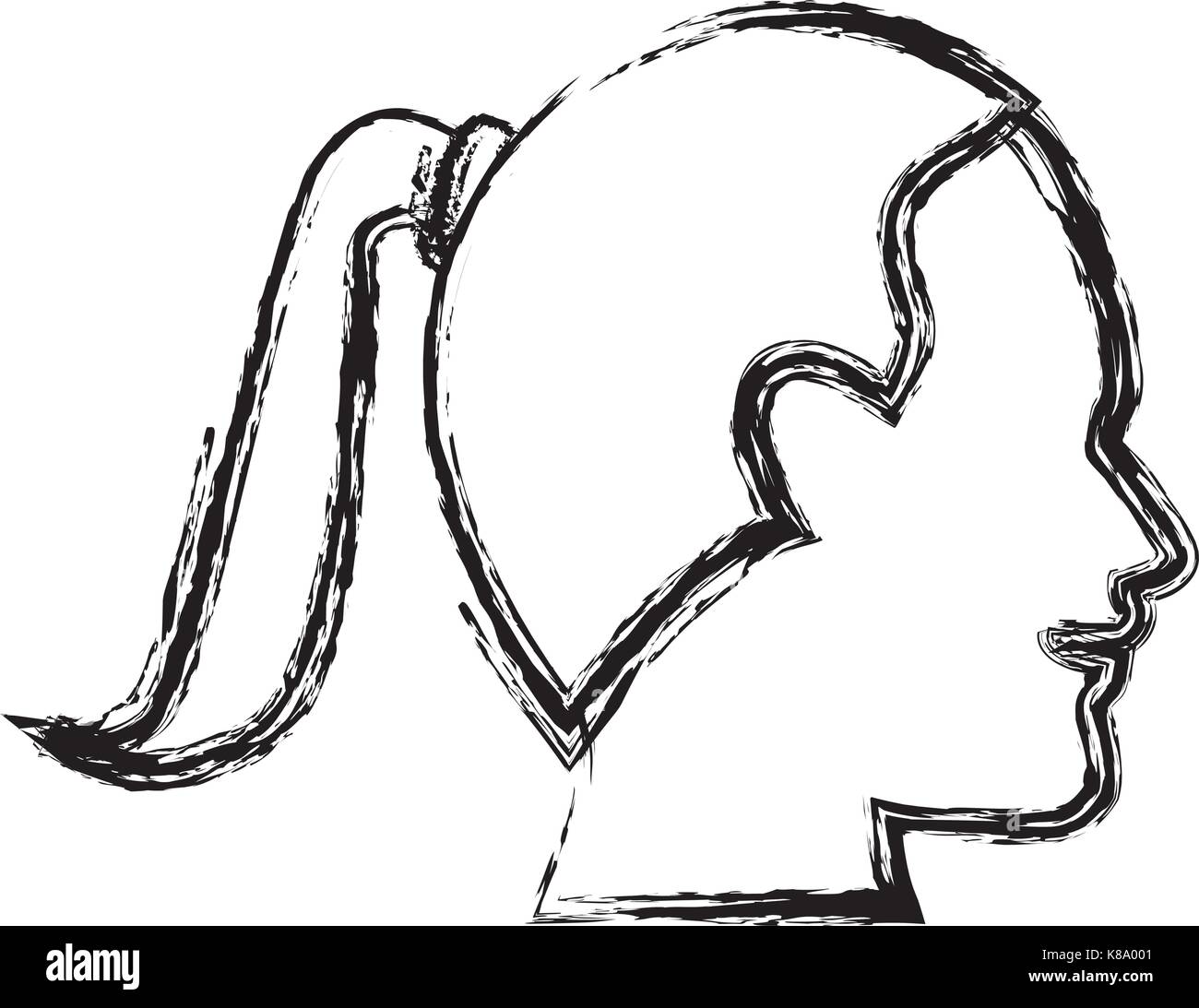 Woman head silhouette Stock Vector Image & Art - Alamy