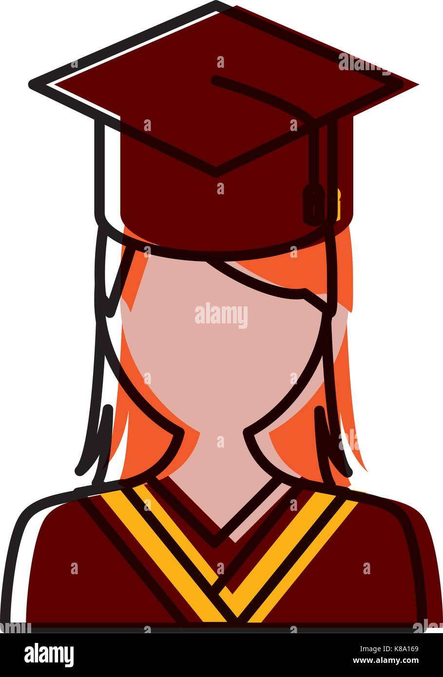 Graduation woman cartoon Stock Vector Images - Alamy