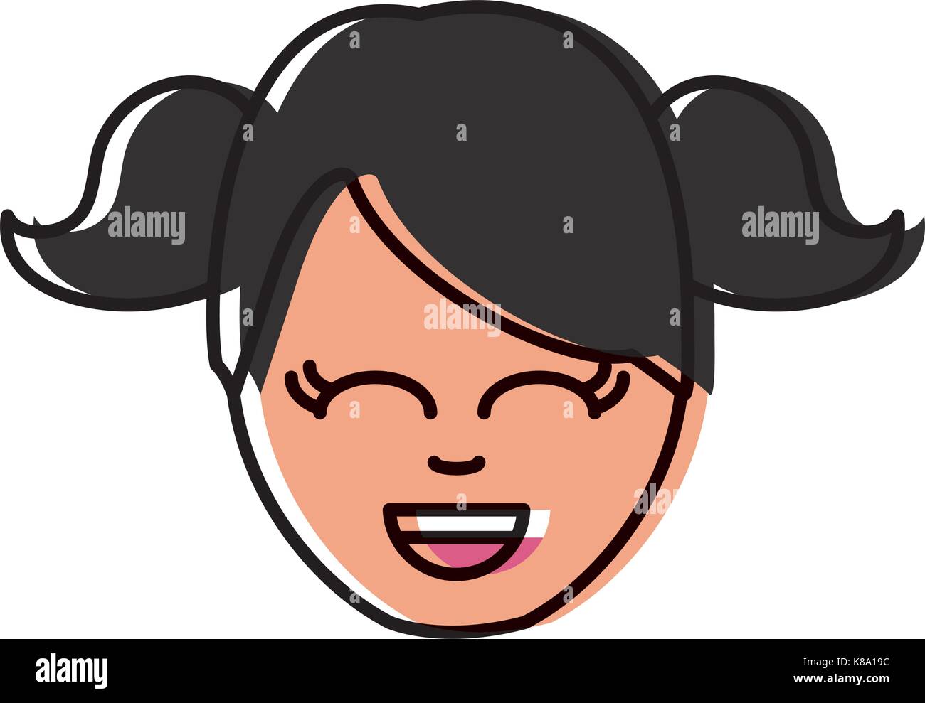 Woman smiling cartoon Stock Vector Image & Art - Alamy
