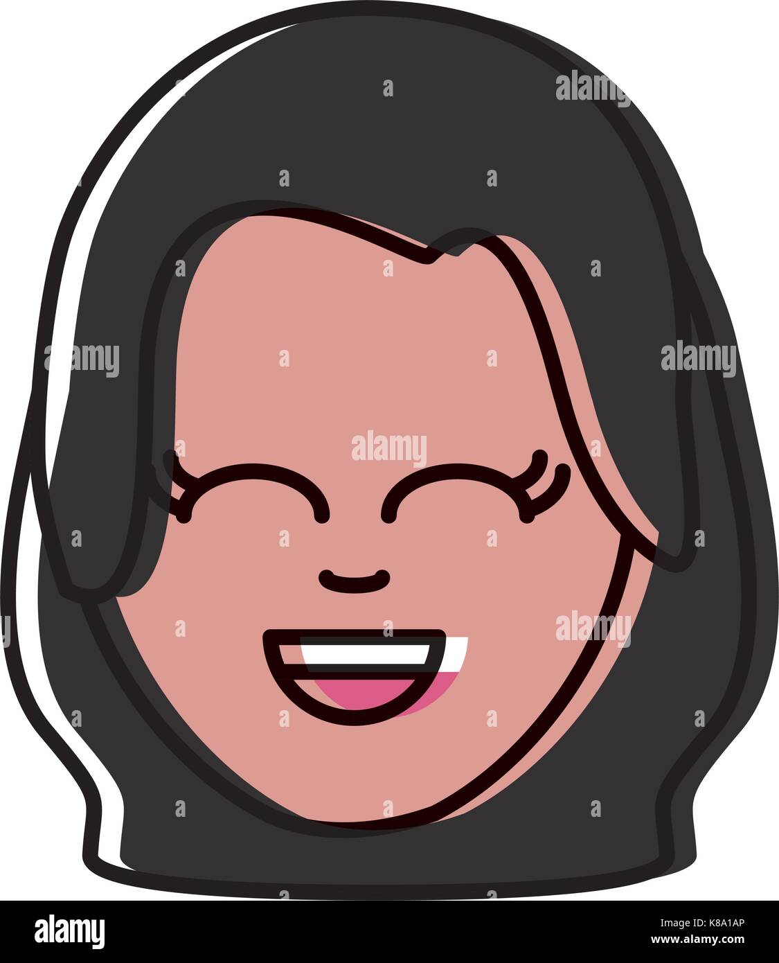 Woman smiling cartoon Stock Vector Image & Art - Alamy