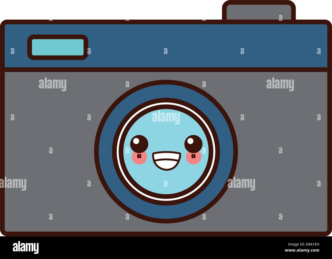 Photographic camera symbol cute kawaii cartoon Stock Vector Image & Art ...