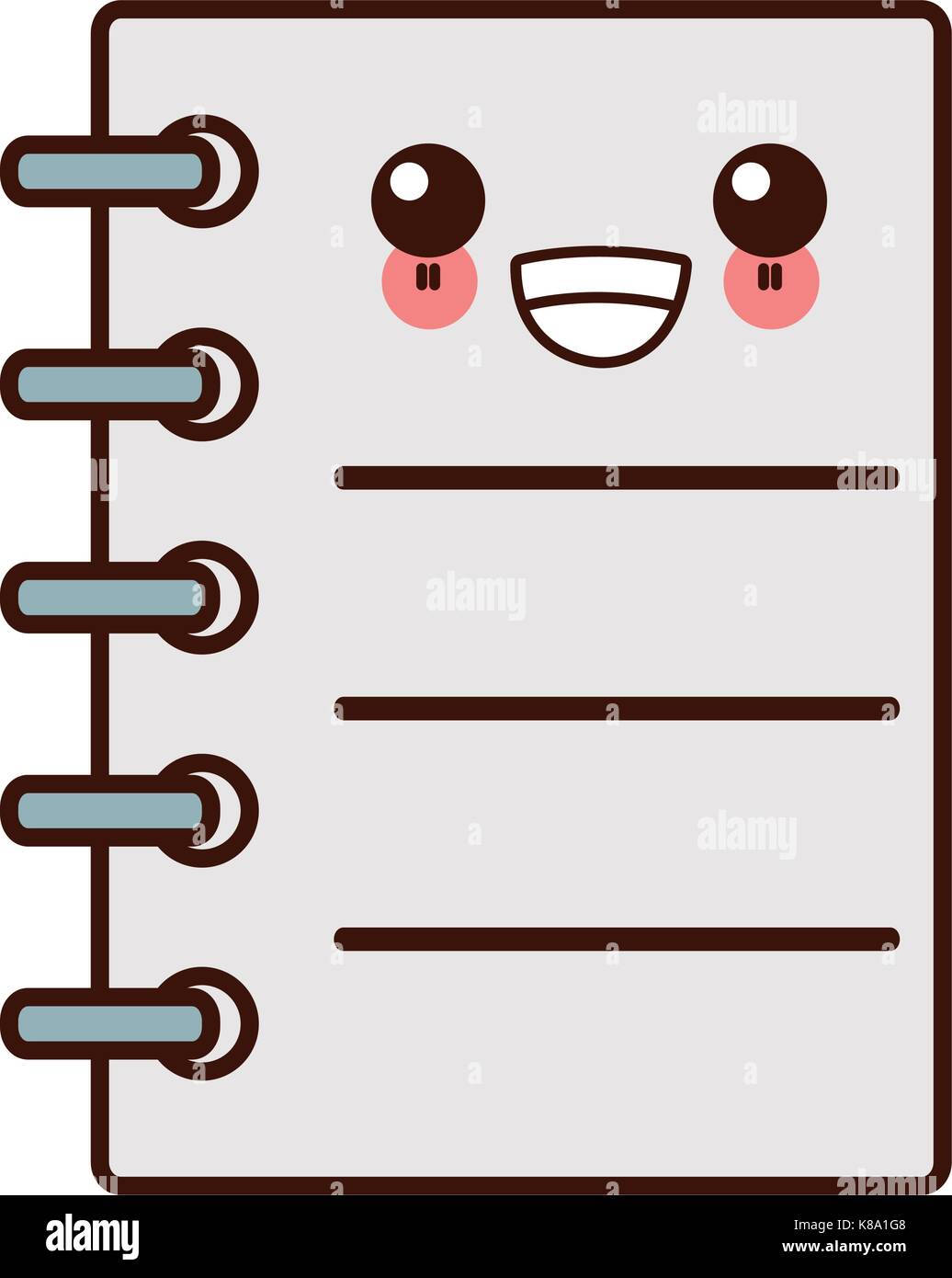 Document sheet paper cute kawaii cartoon Stock Vector Image & Art - Alamy