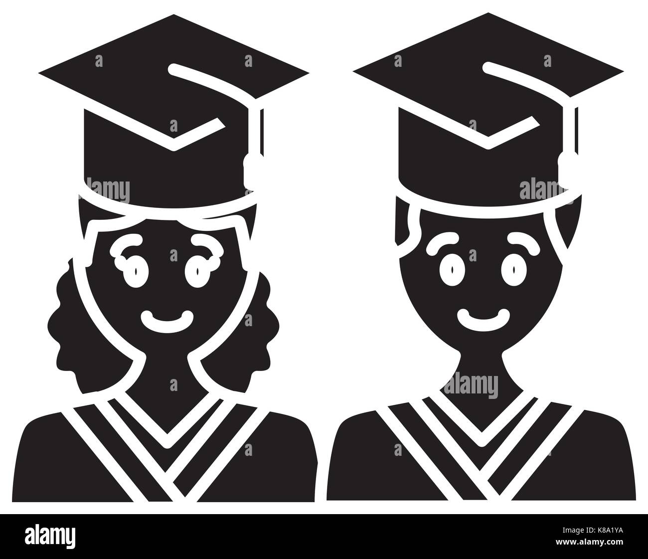 Students in graduation Stock Vector Image & Art - Alamy