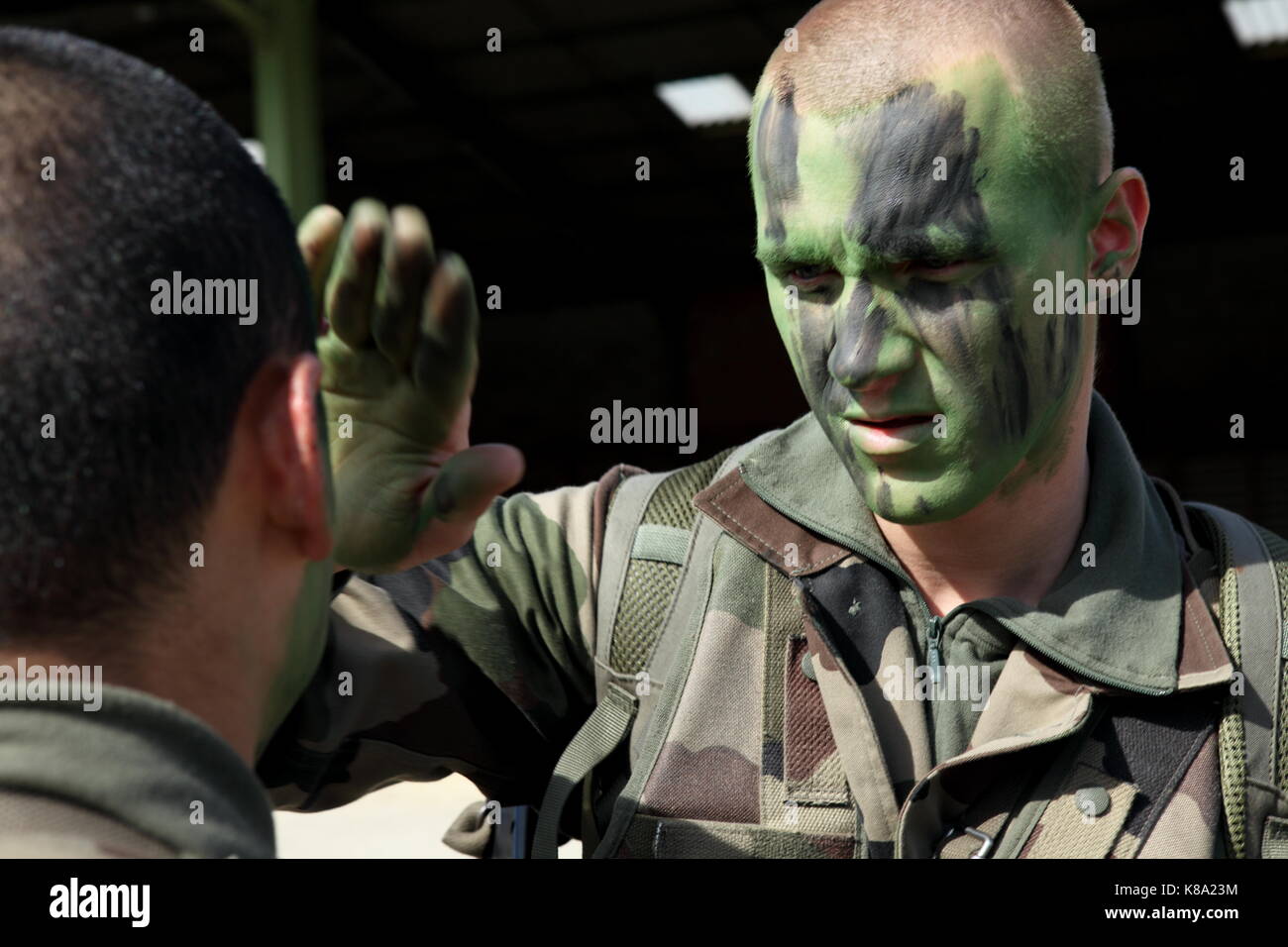 Combat face paint hi-res stock photography and images - Alamy