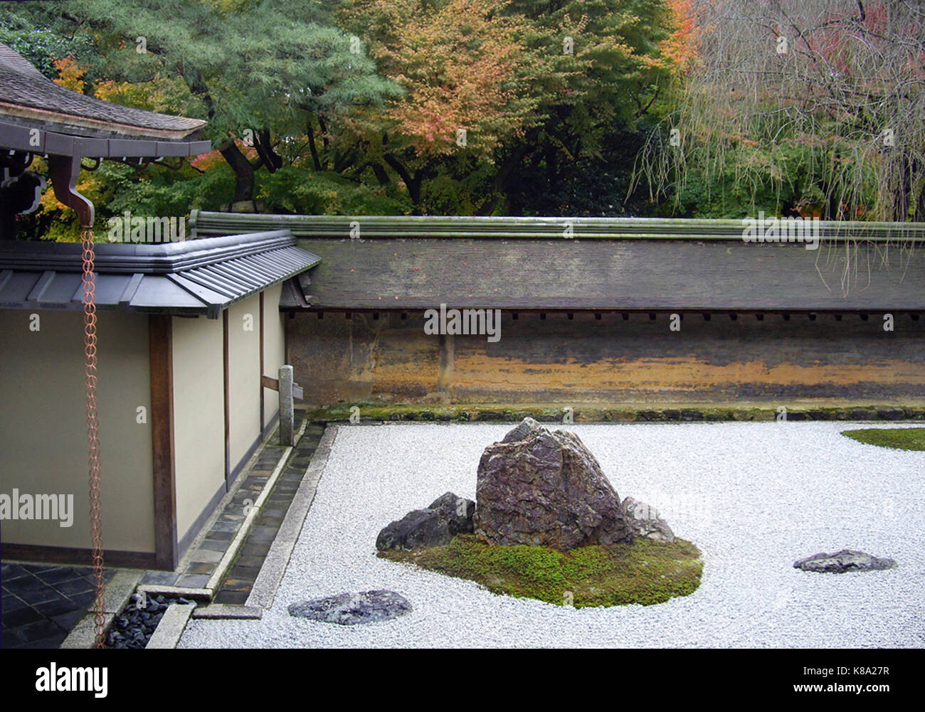 竜安寺. Ryoanji. Famous Zen Buddhist temple in Kyoto Stock Photo - Alamy