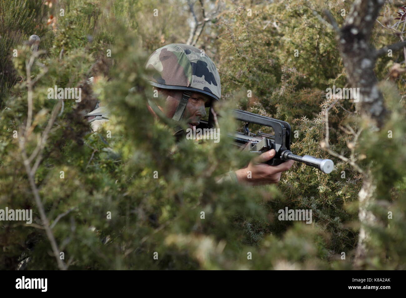 A French Foreign Legion recruit (Engagé Volontaire), not quite yet a ...