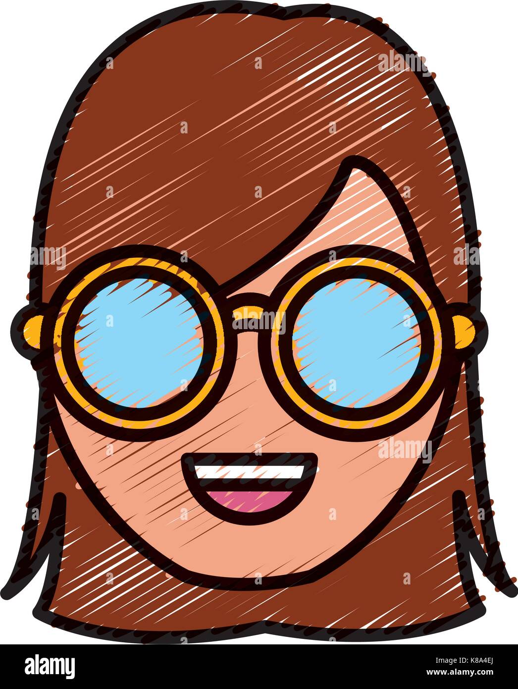 Woman smiling cartoon Stock Vector Image & Art - Alamy