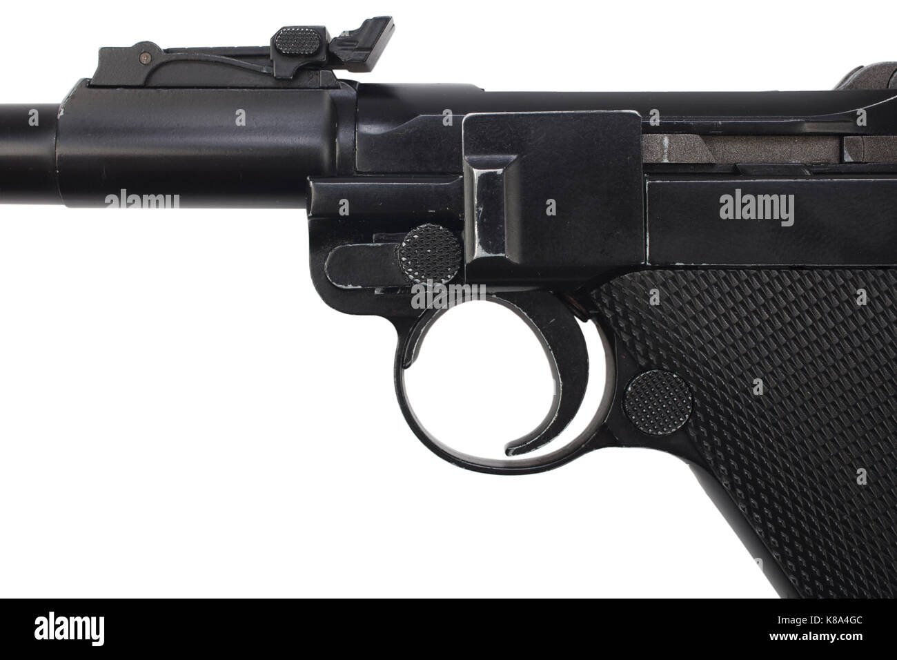 World War I period german army handgun isolated Stock Photo - Alamy