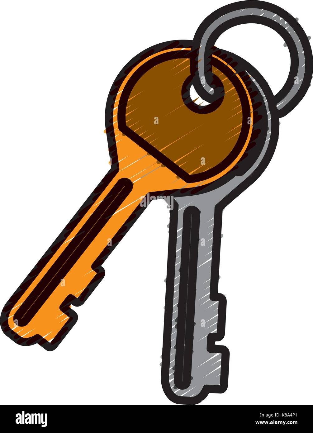 Door keys isolated Stock Vector Image & Art - Alamy
