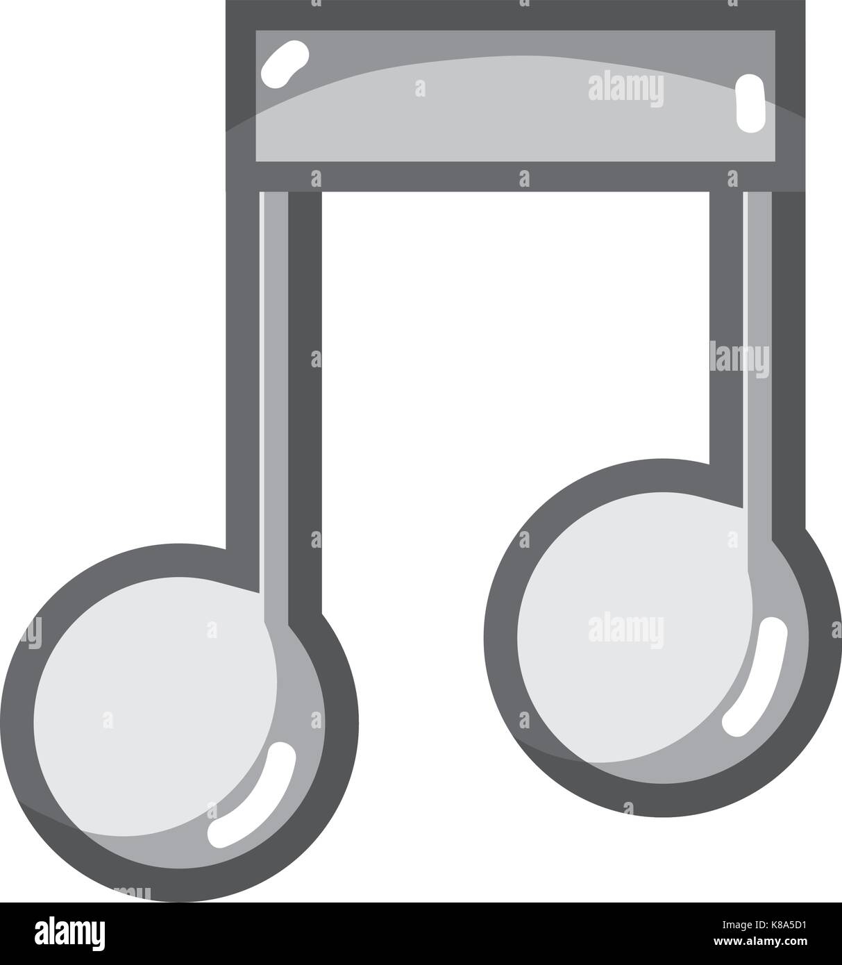 grayscale musical sign note to rhythm tone Stock Vector Image & Art - Alamy