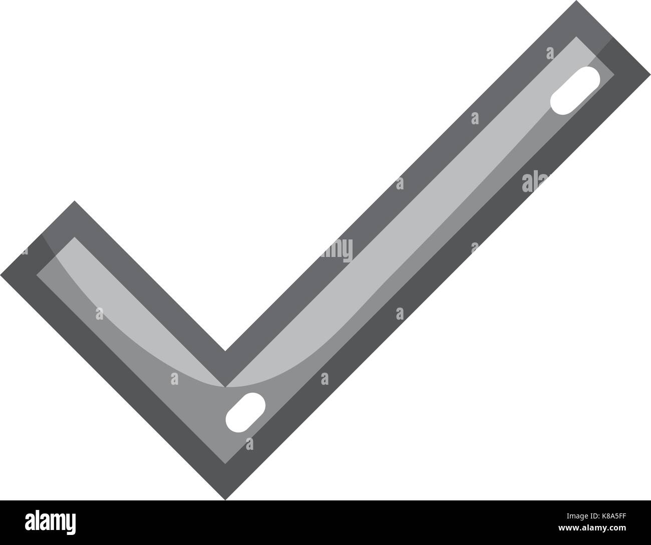 grayscale check symbol to correct option icon Stock Vector Image & Art ...