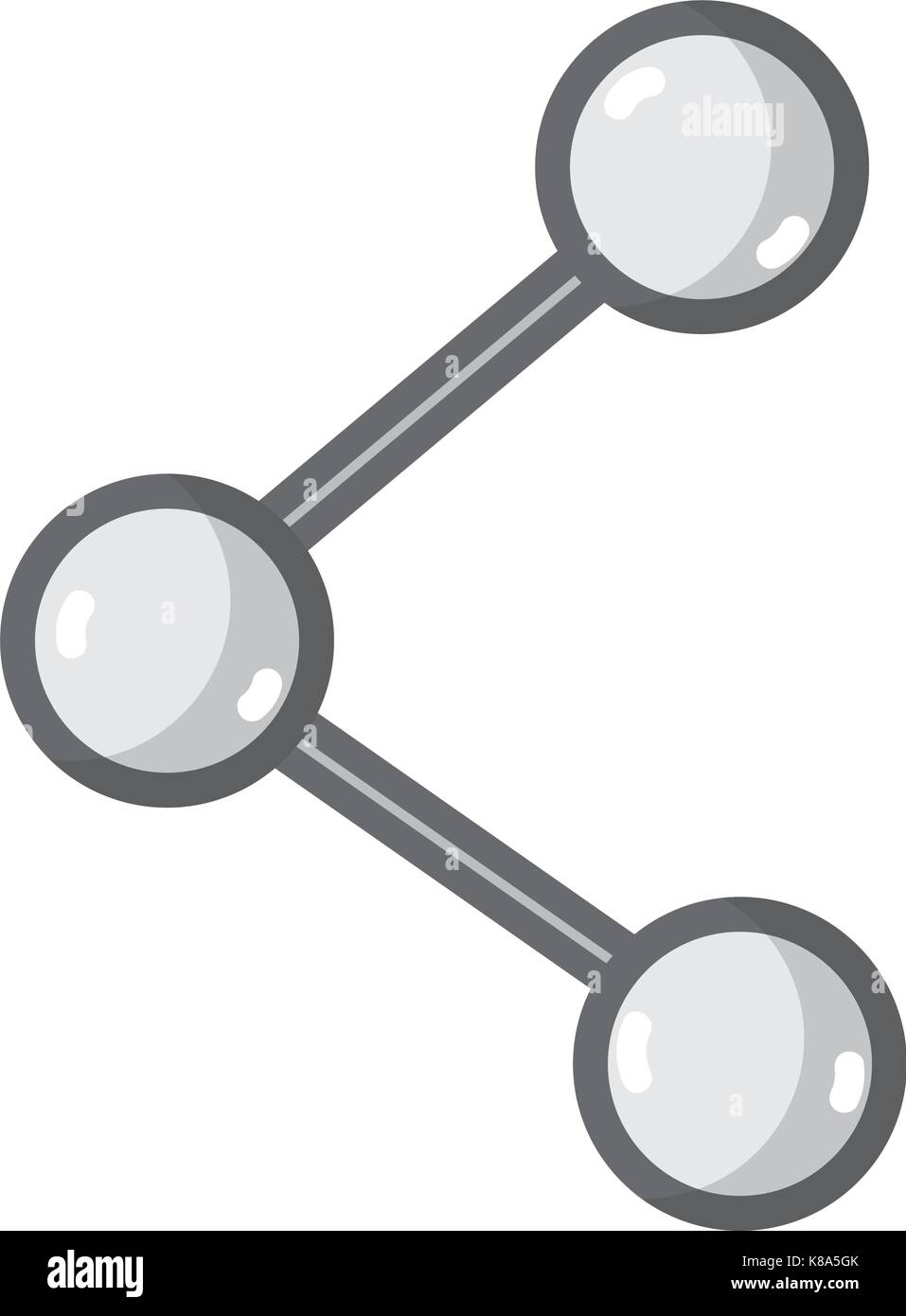 grayscale share social media with network connection Stock Vector Image ...