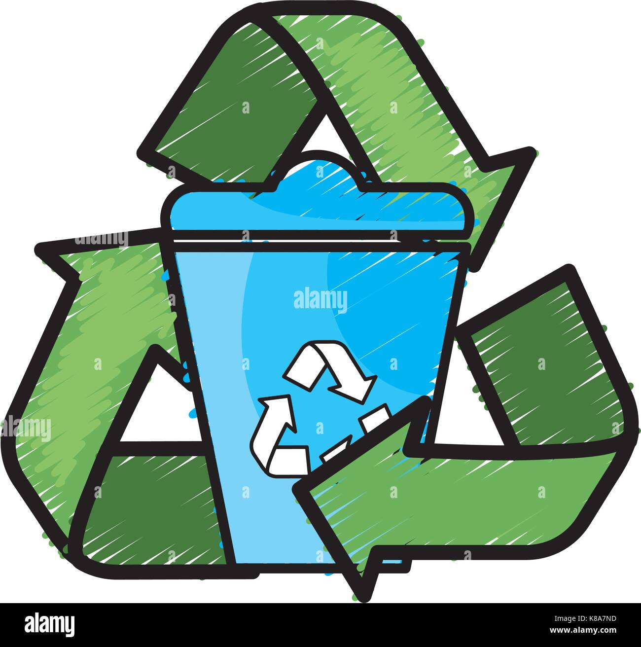 Recycle Symbol Can High Resolution Stock Photography and Images - Alamy