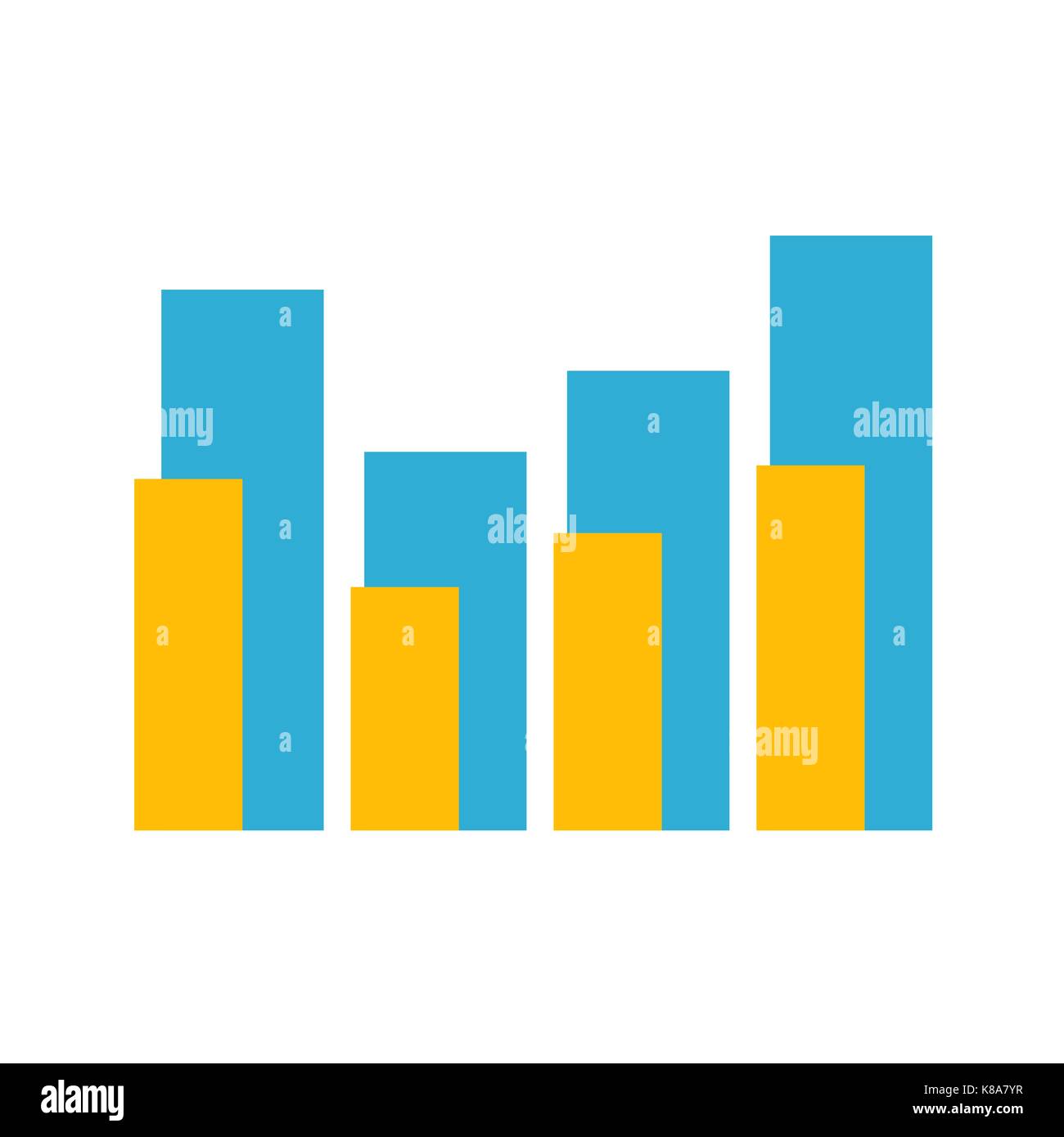 Bar Chart Vector Icon. Flat icon isolated on the white background ...