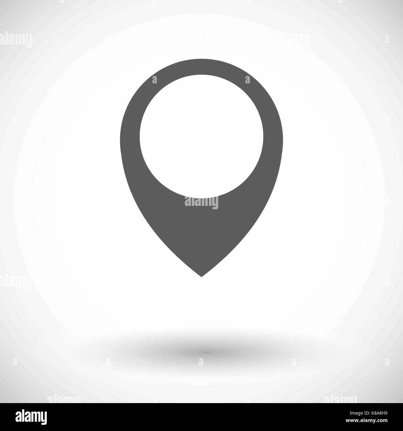 Map pointer. Single flat icon on white background. Vector illustration ...